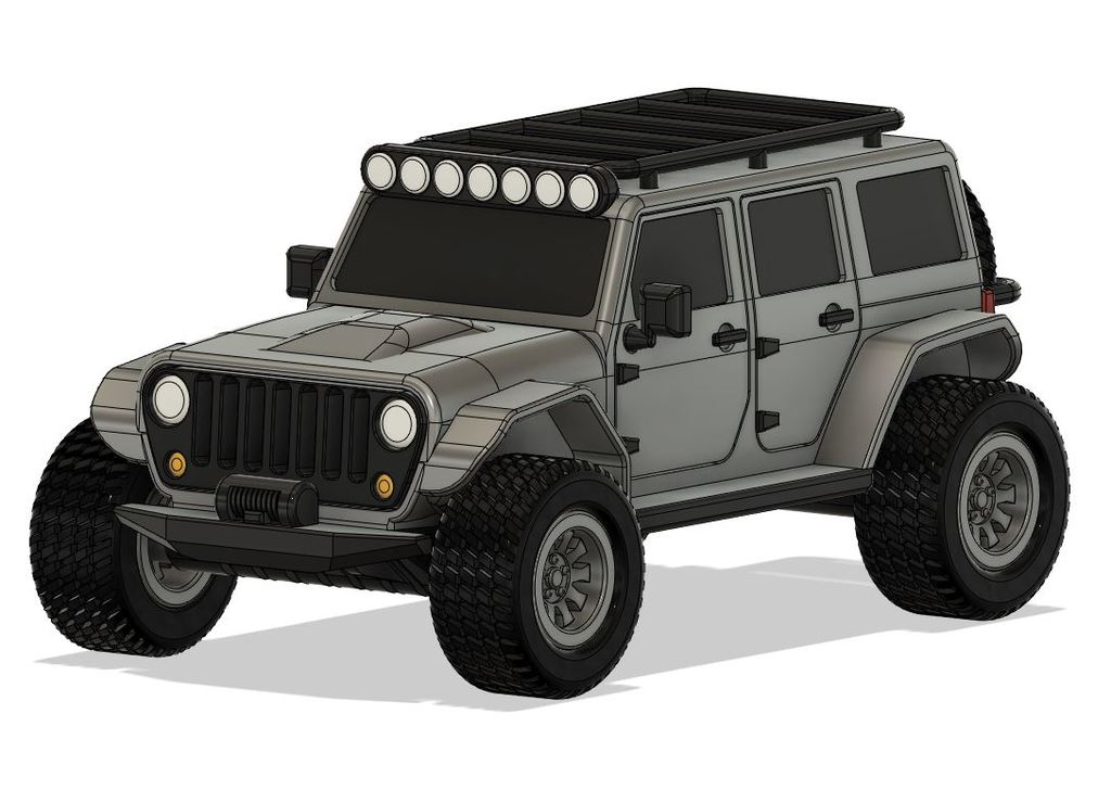JEEP Wrangler - 52 part fully printable by Soarpix | Download free STL ...