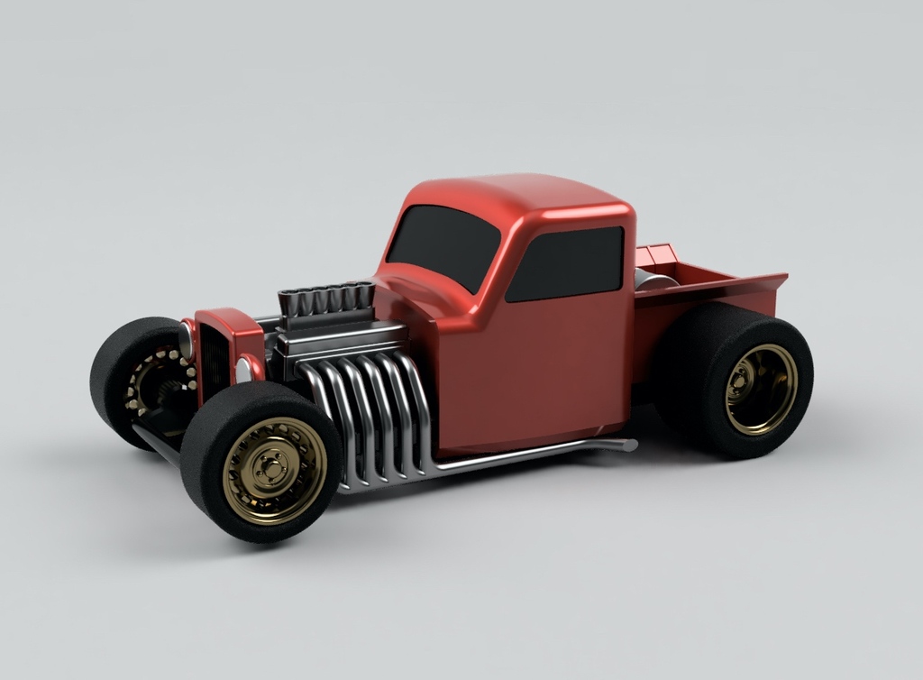 HOT ROD / RAT ROD - Fully 3D printable by Soarpix | Download free STL ...