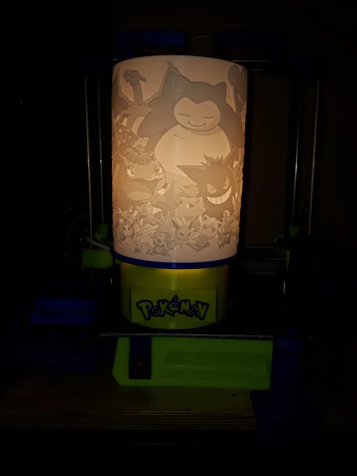 Pokemon lithophane lamp by stevemast39@gmail.com | Download free STL ...