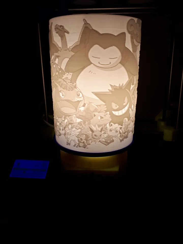 Pokemon lithophane lamp by stevemast39@gmail.com | Download free STL ...