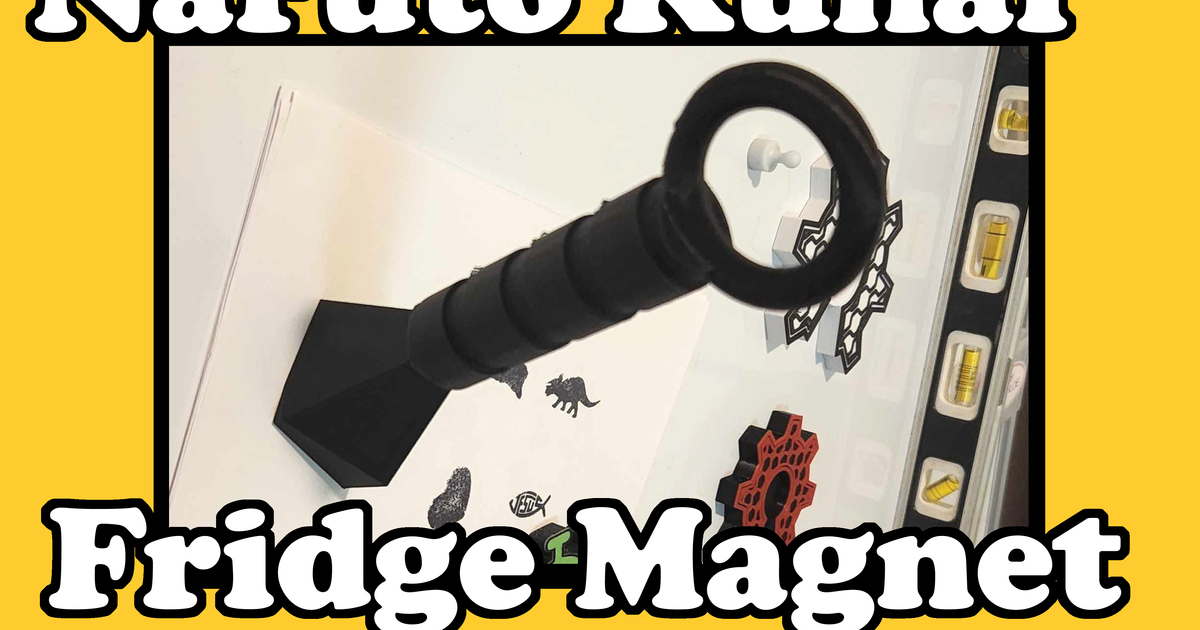 Naruto Kunai Fridge Magnet by iqless | Download free STL model ...
