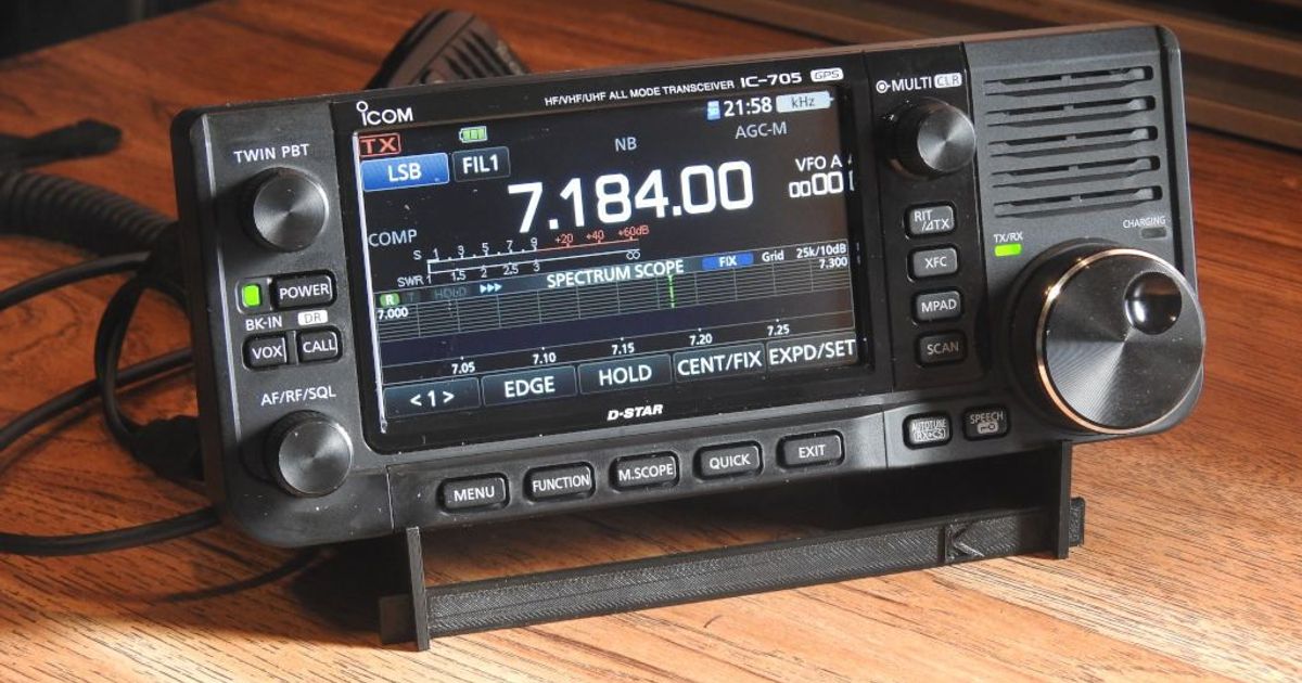 IC-705 very portable table stand. by KB9RLW | Download free STL model ...