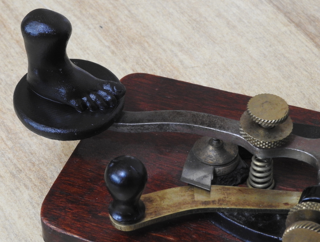 J38 straight key knob based on Monty Python foot by KB9RLW | Download ...