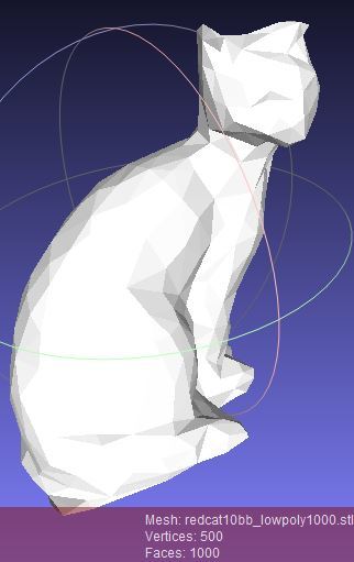 red cat (3D scan) V2 low poly by johnroy222 | Download free STL model ...