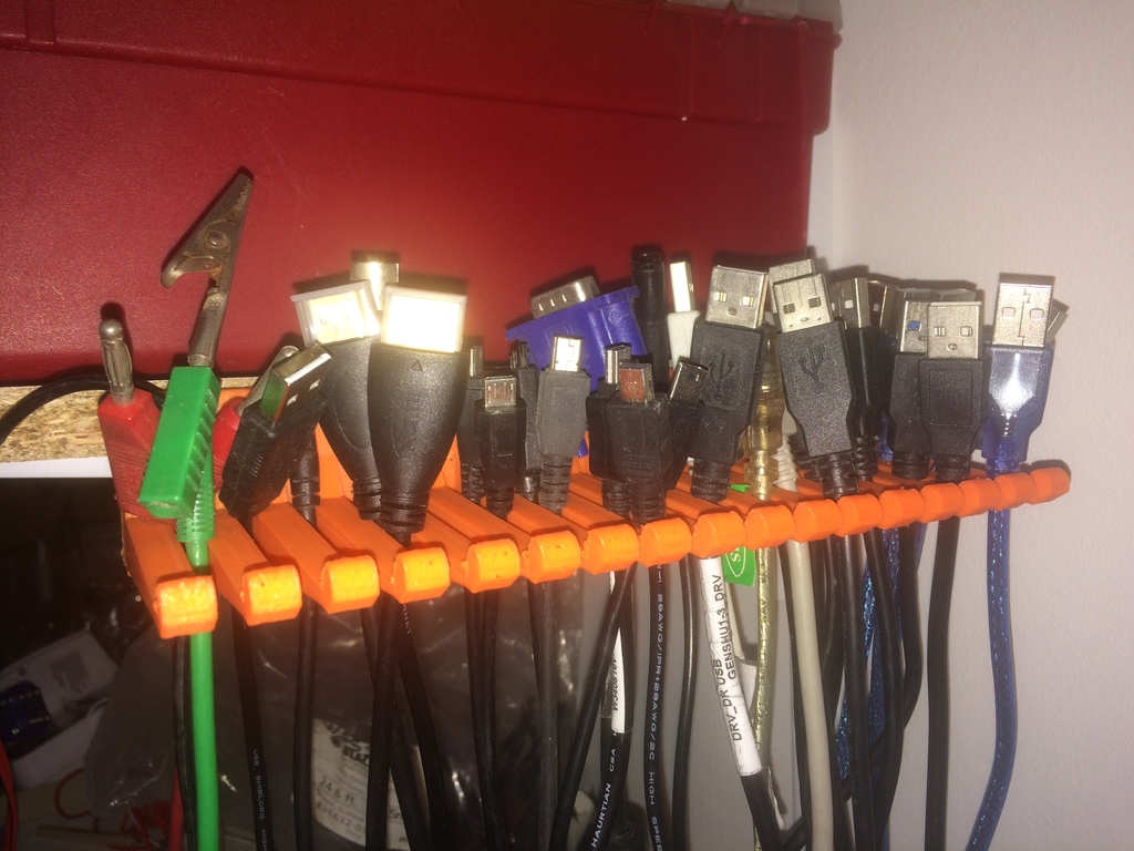 usb cable organiser (for 4mm diameter cables) by johnroy222 | Download ...