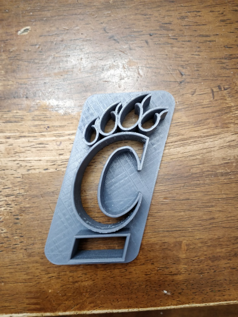 University of Cincinnati Bearcat C-Paw cookie cutter by Reverman ...