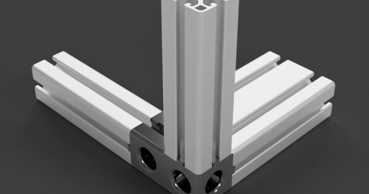 ITEM light 4080 3-way-connector right side by SK Engineering | Download ...