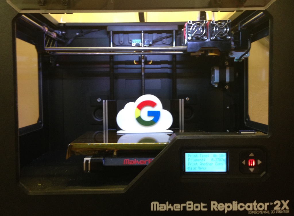 Google Cloud logo with stand by SK Engineering | Download free STL ...