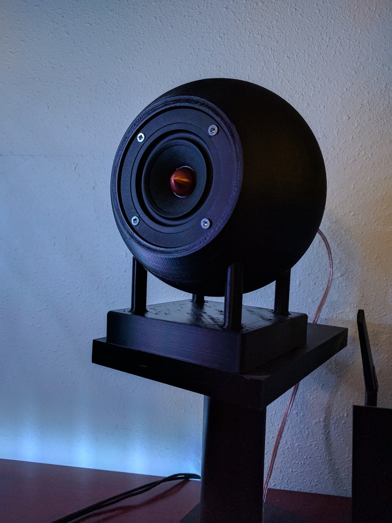 Spherical Speaker Enclosure (Ported) - Dayton PS95-8 by ProjectsByBrian ...