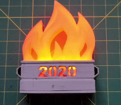 2020 Dumpster Fire LED Christmas Ornament by Mario | Download free STL ...