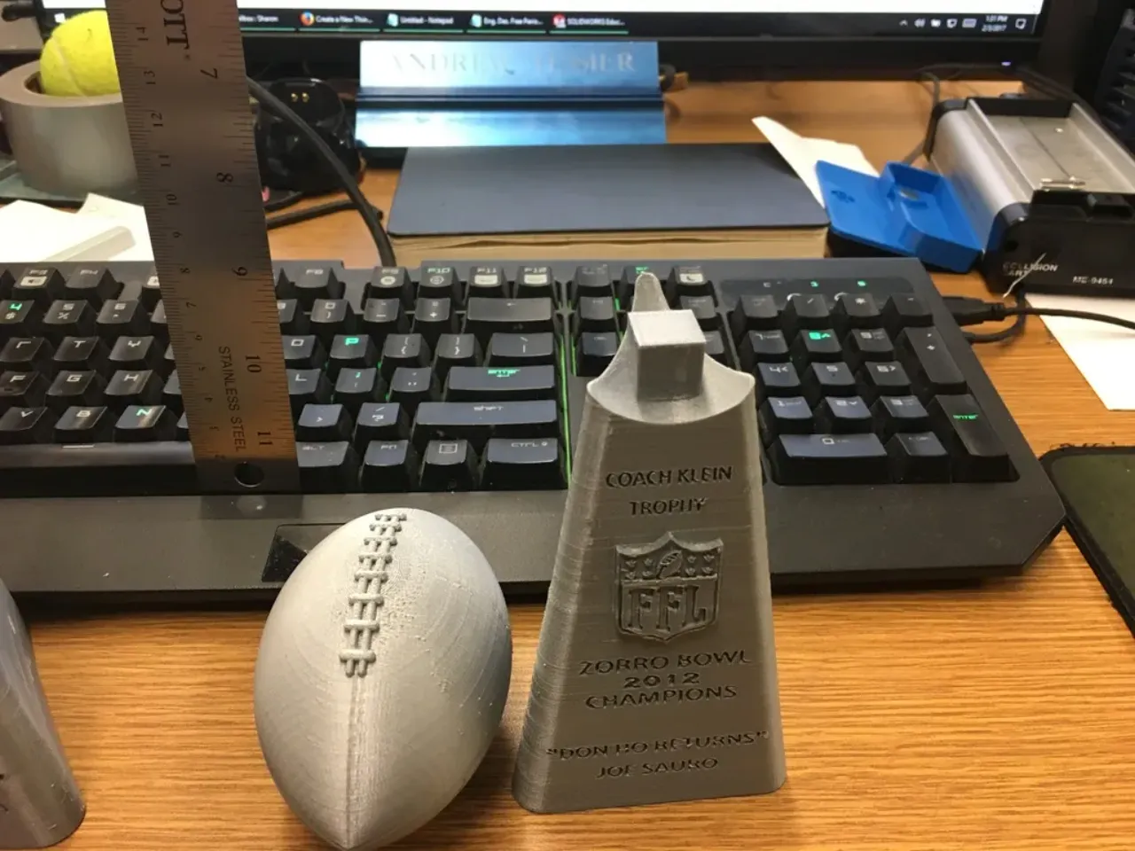Lombardi Fantasy Football Trophy by MCdeltaT | Download free STL model ...