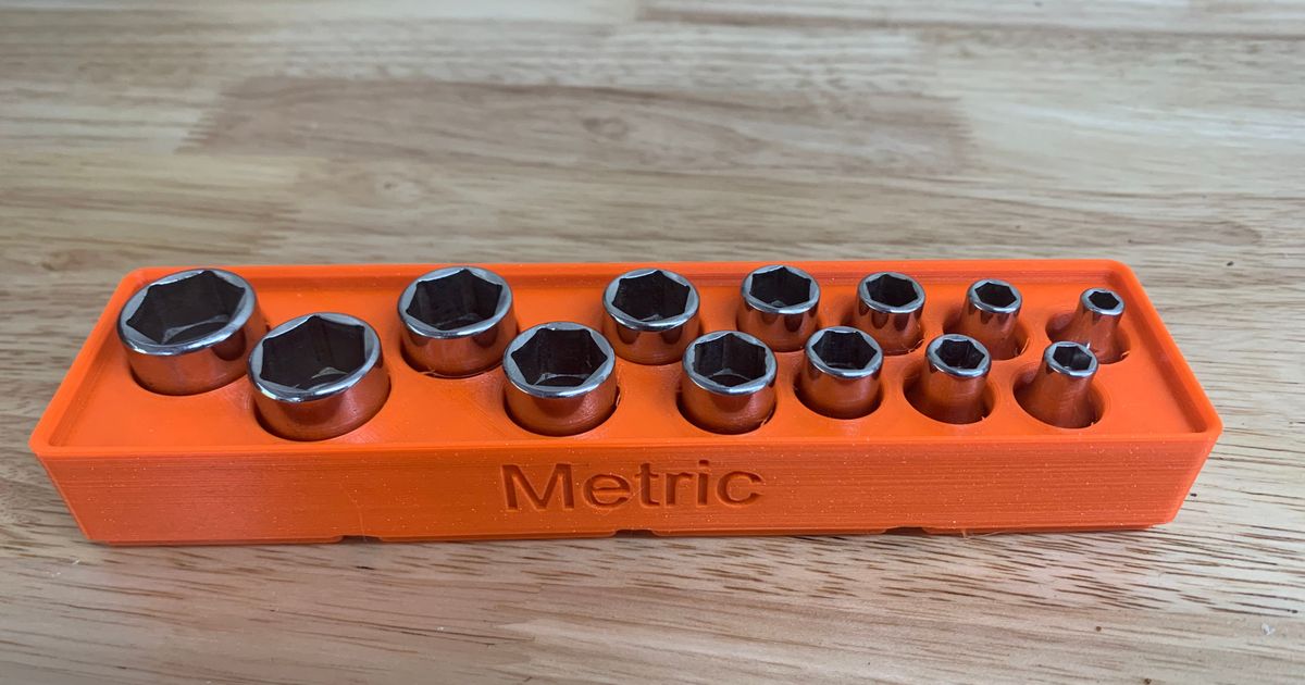 Gridfinity Socket Rail for 1/4" Drive Snap-On Sockets by pltaylor3 ...