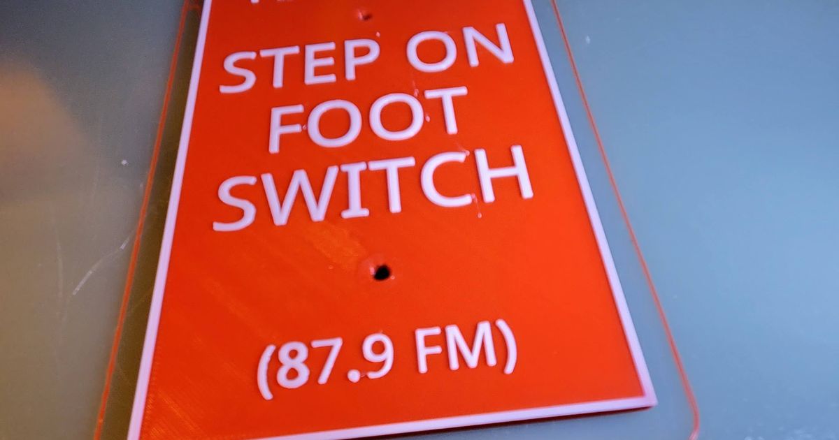 No Radio? Step On Foot Switch by Chuck A | Download free STL model ...