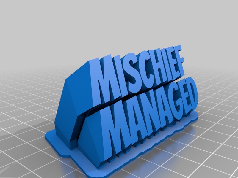 My Customized Sweeping 2-line name plate by thurm | Download free STL ...