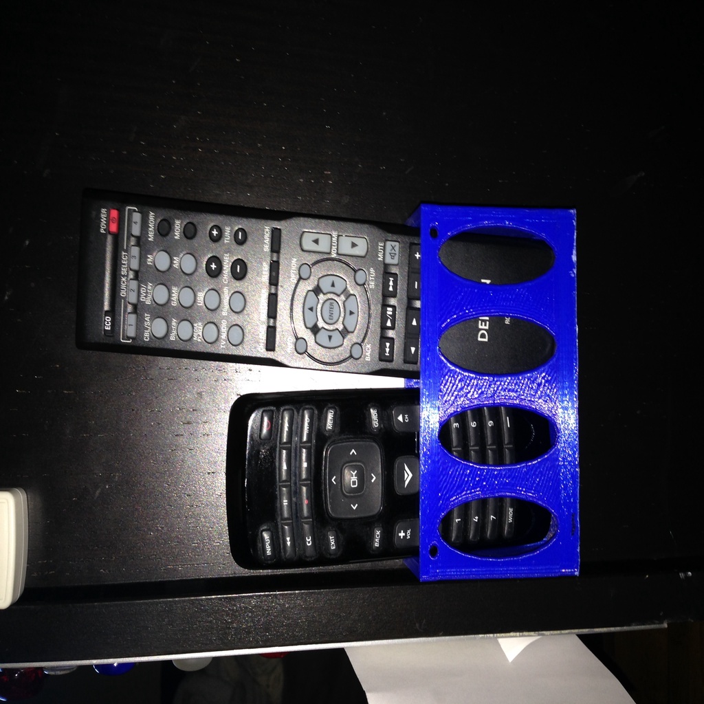 Dual Remote Holder - wall mountable by dB | Download free STL model ...