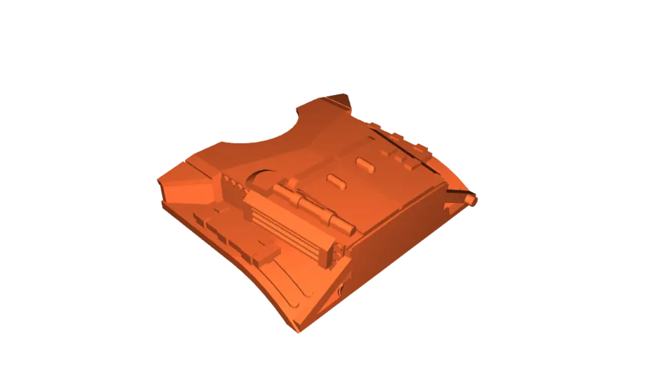 RC Light tank Mk. VII Tetrarch 1/20 scale model base split for small ...