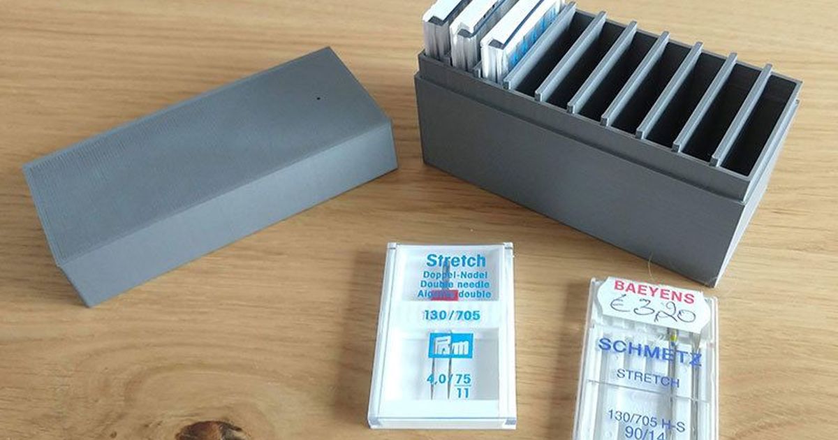 Needle box (big) for overlock/sewing machine needles by Erwin Ravau ...