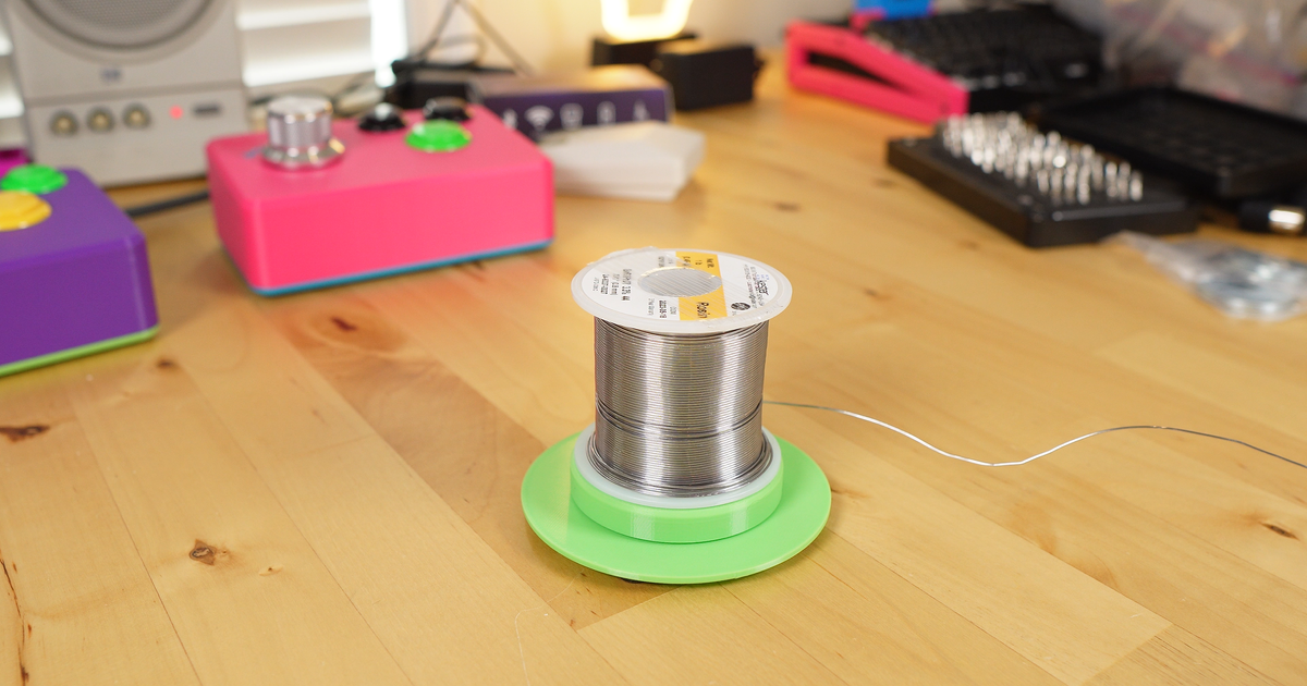 Vertical Solder Spool holder v2 by Retro Frog | Download free STL model ...