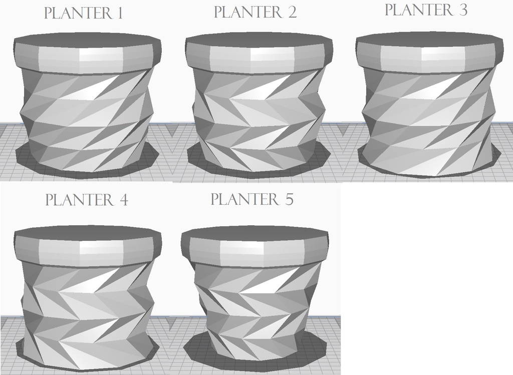 Triangulated Flower Pot / Planter Set by mutterliebe | Download free ...
