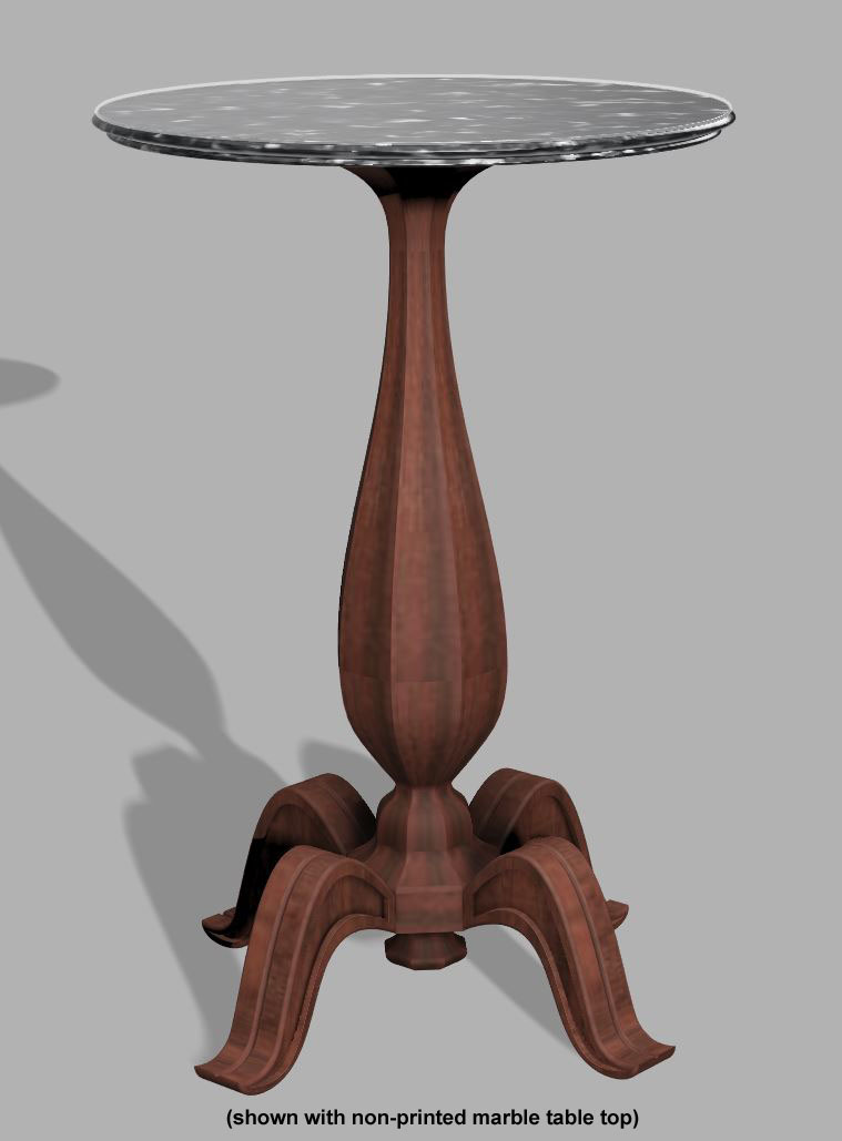 Antique Pedestal Table by DBrock | Download free STL model | Printables.com
