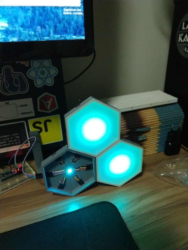 Modular RGB Hexagon Lamp by Marcelo Chaves | Download free STL model ...
