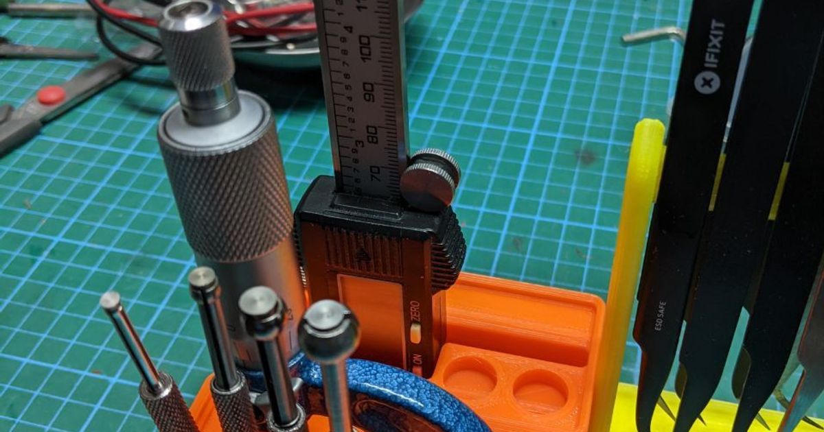 Gridfinity Micrometer and Bore Gage Holder par aonomus | Téléchargez ...