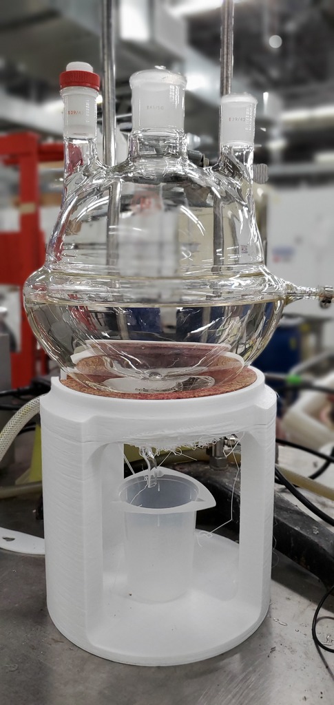5 Liter Jacked Round Bottom Flask w/Bottom outlet Stand by ...