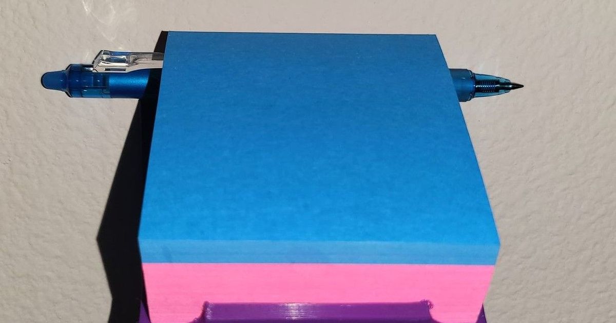 Sticky note wall mount by Kraloulk | Download free STL model ...