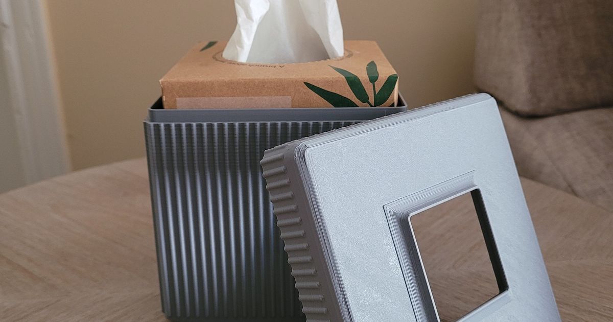 Ribbed Tissue Box by Matro3D | Download free STL model | Printables.com