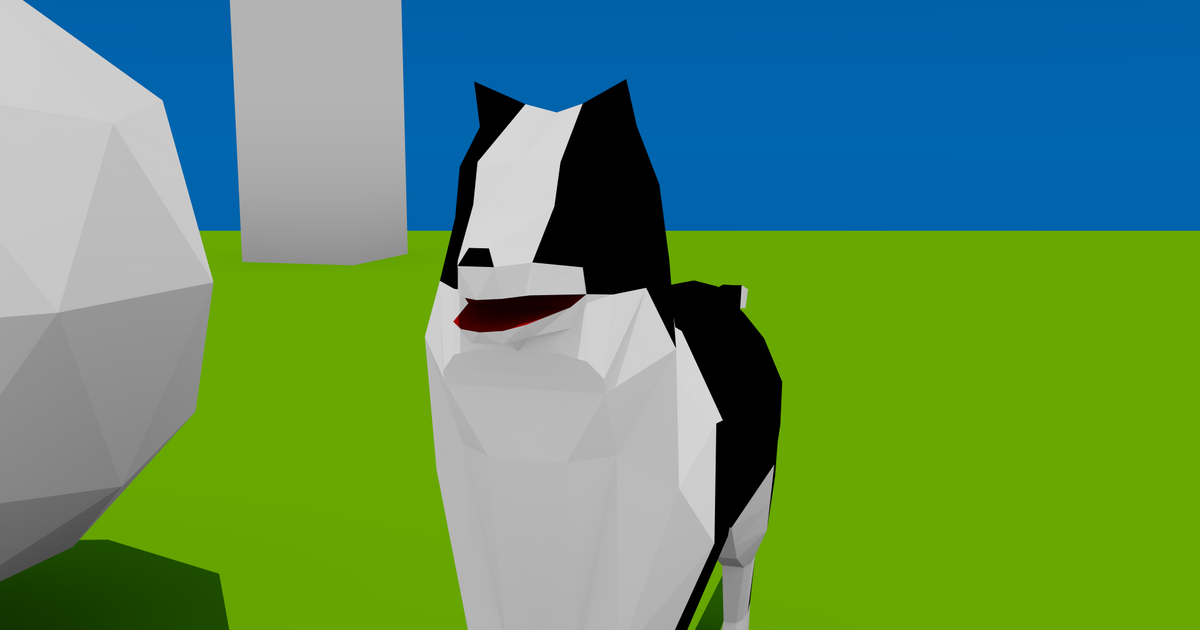 Low poly border collie by hubofeverything | Download free STL model ...