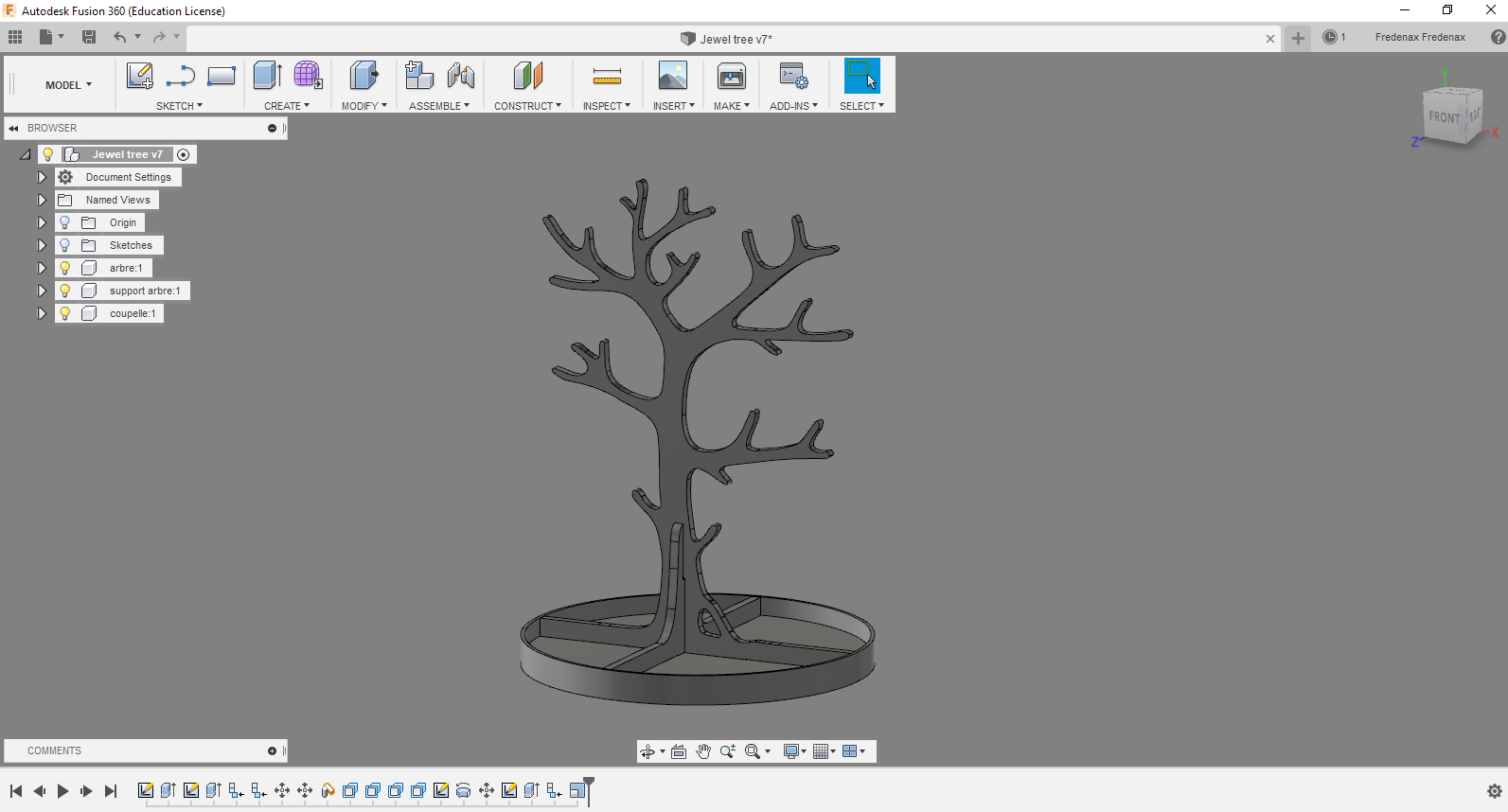 Arbre à bijoux / Jewelery tree by FredCo | Download free STL model ...