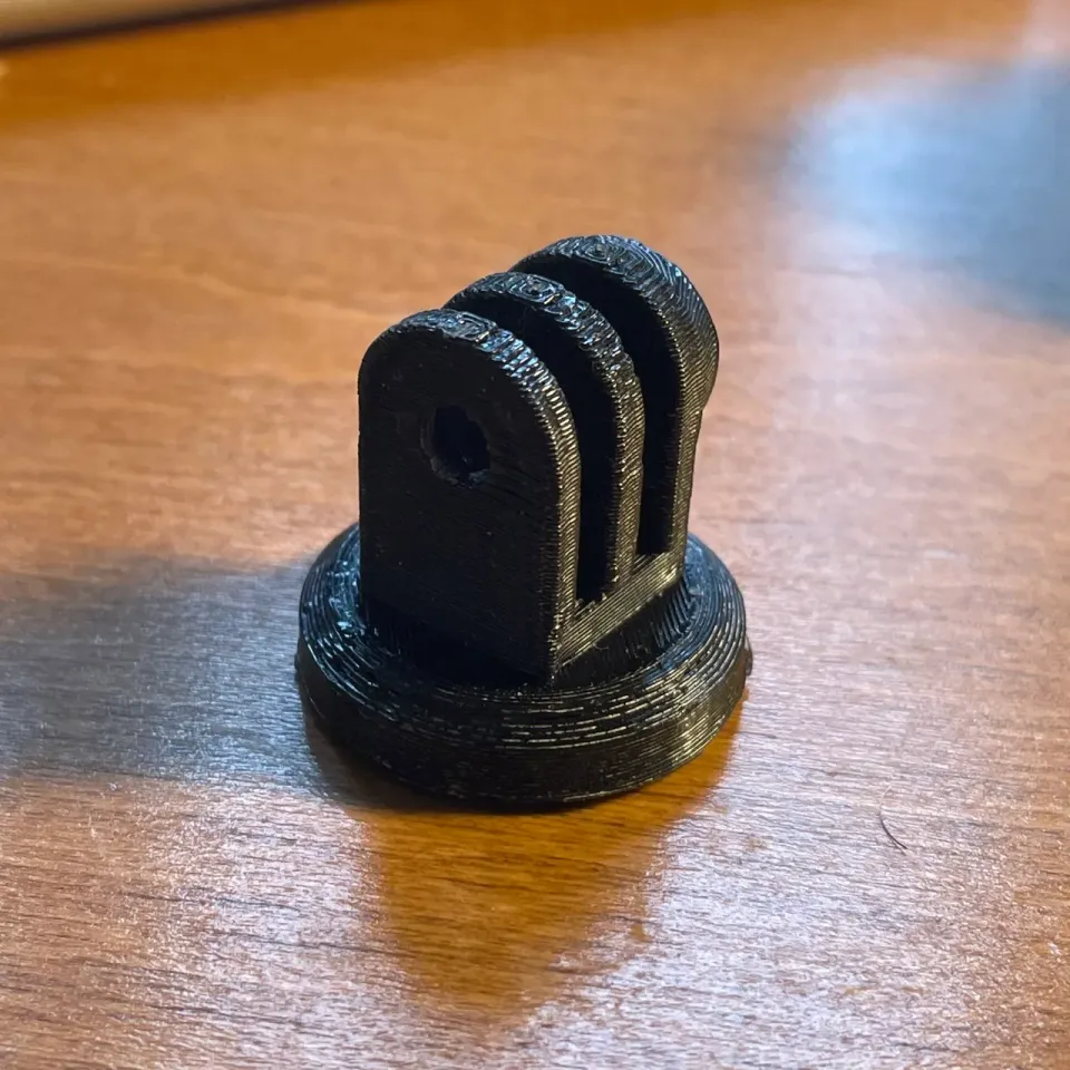 GoPro tripod mount with 7mm hole for threaded insert by Hükka ...