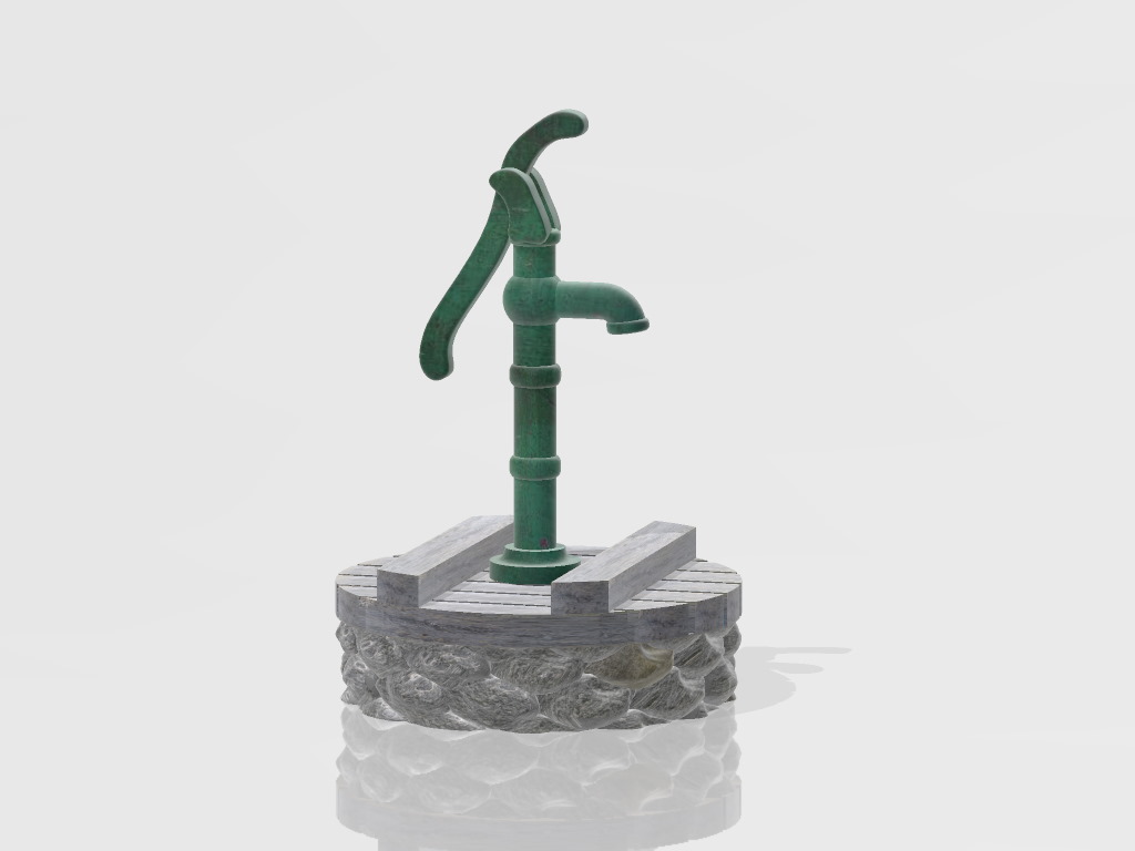 Old waterpump and well H0 1:87 scale par Enely | Téléchargez ...