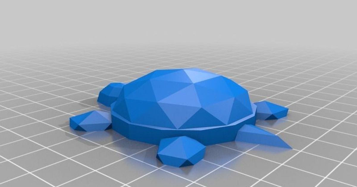 Low Poly Desk Turtle by hobby_grade | Download free STL model ...