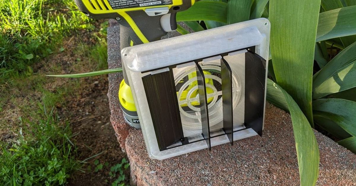 dryer vent with grate by Mupshot | Download free STL model | Printables.com