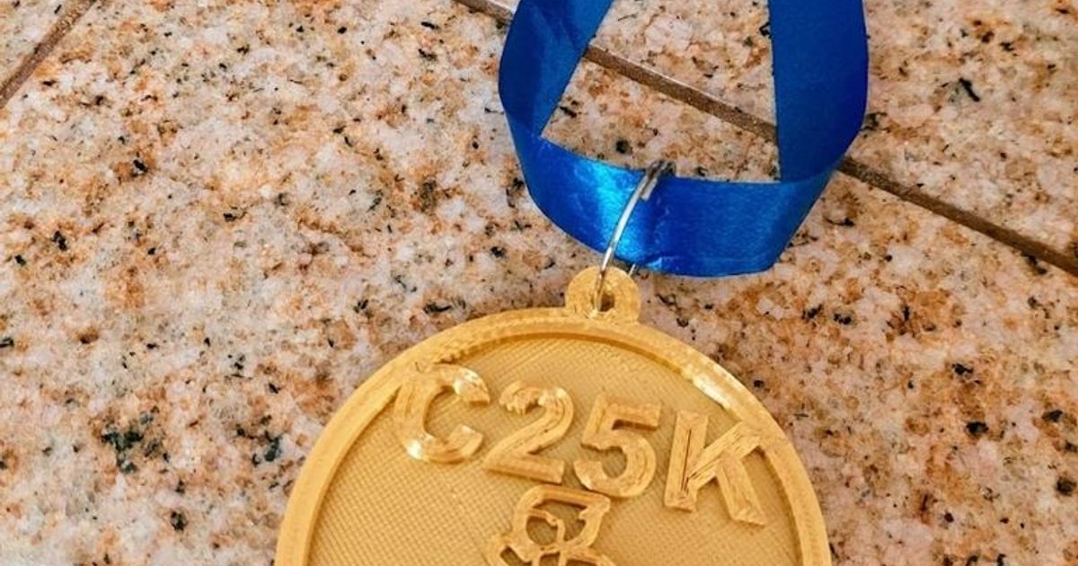 C25K Medal (Couch to 5K) by Chris | Download free STL model ...