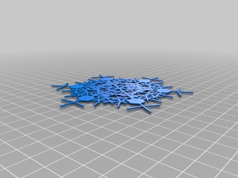 Blizzard of Unique Snowflakes by Laird Popkin | Download free STL model ...