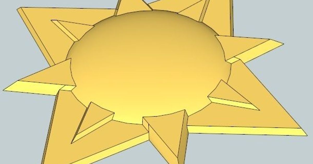 Sun medallion by Bea Res | Download free STL model | Printables.com
