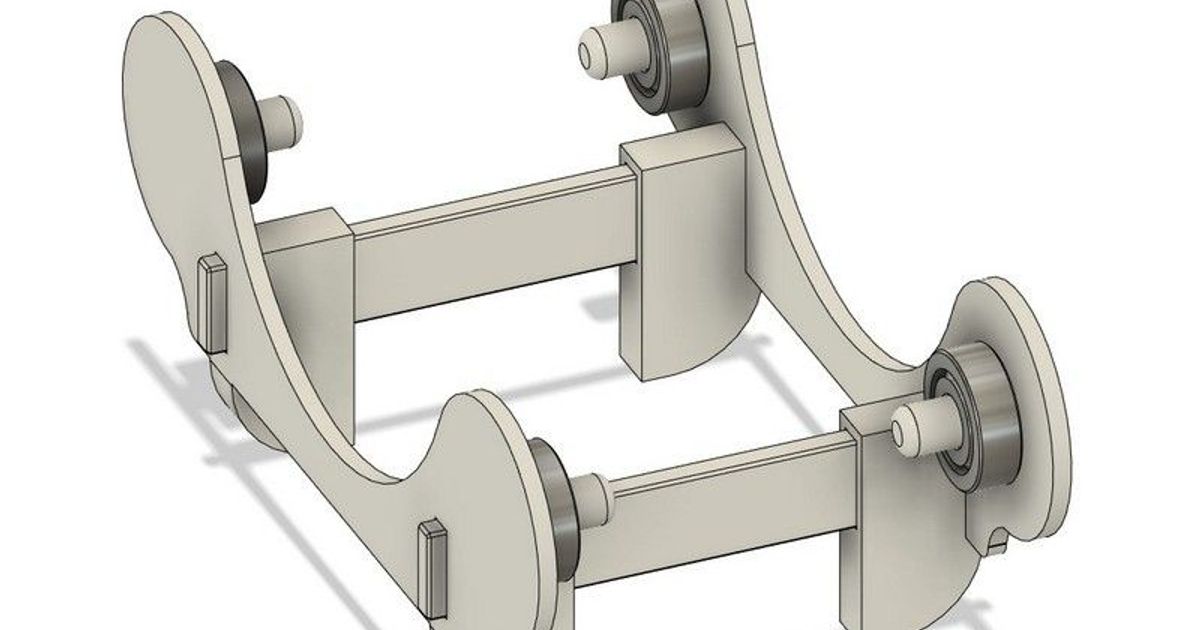 Filament Holder (Roller) with Container by Joe | Download free STL ...