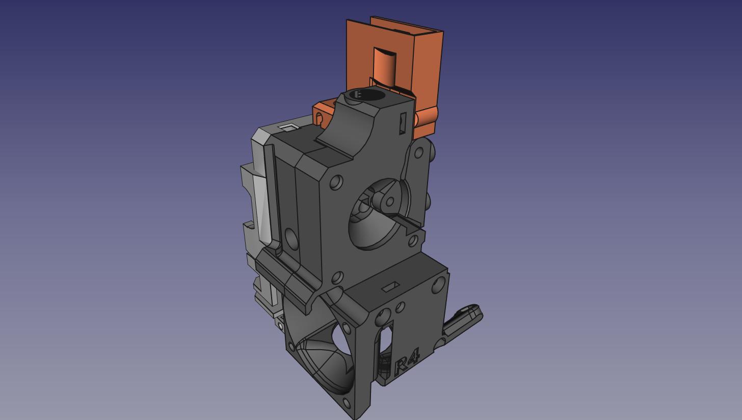 Prusa i3 MK3s R4 extruder MMU2s with path through coupling by ad.lamy ...