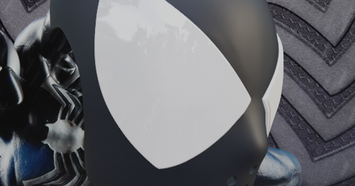 Ultimate Symbiote Inspired Spider man Face Shell por Budwin | Descargar ...