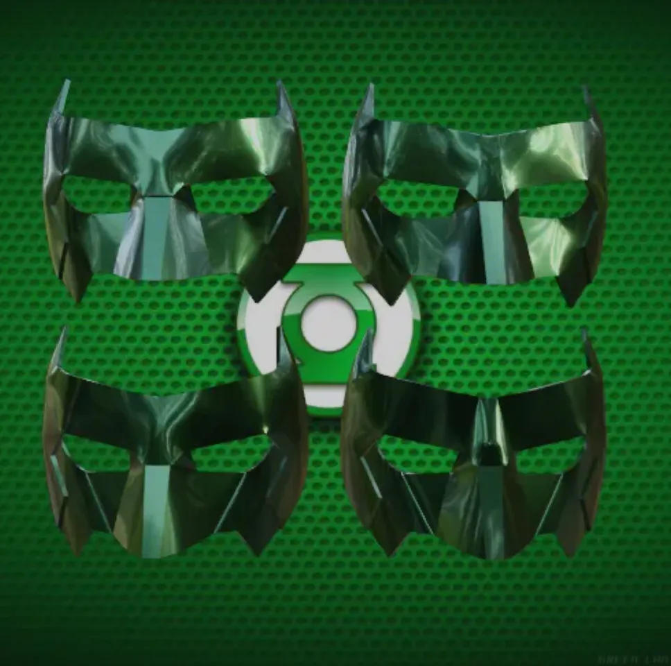 Green Lantern Kyle Rayner Inspired Domino Mask Pack by Budwin ...