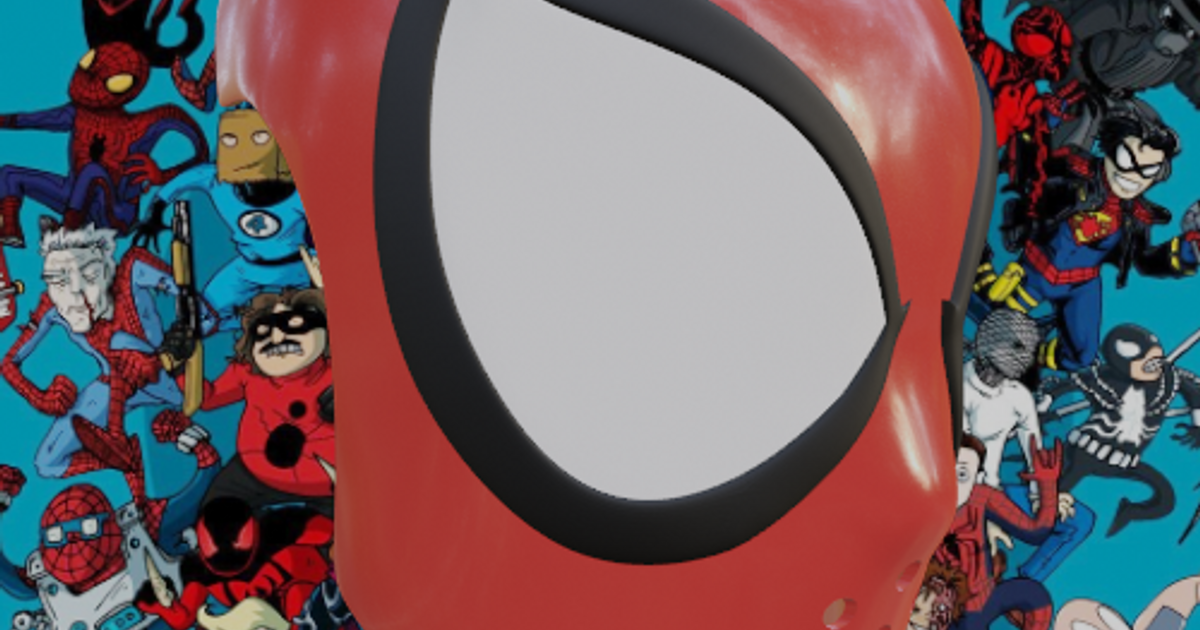 Ben Riley Inspired Spider-man Face Shell by Budwin | Download free STL ...