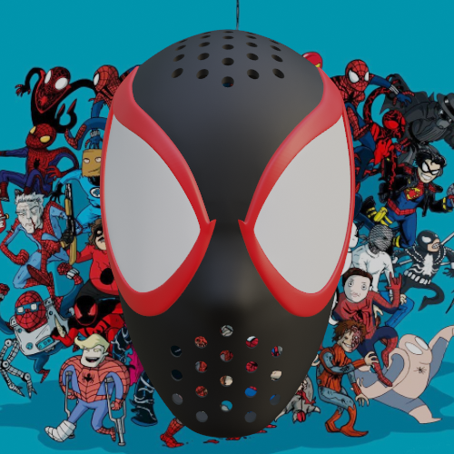 Ben Riley Inspired Spider-man Face Shell by Budwin | Download free STL ...