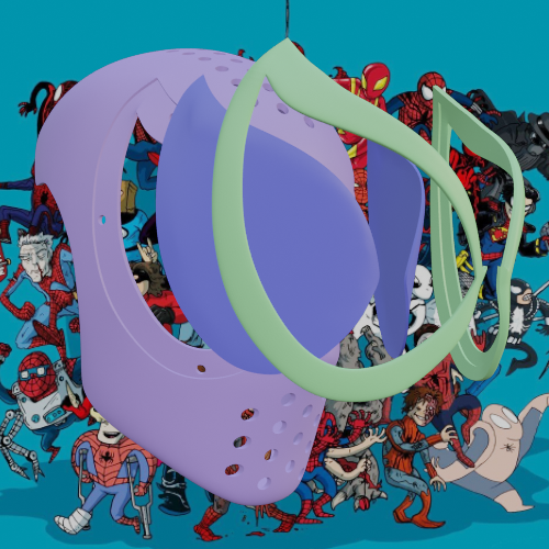 Ben Riley Inspired Spider-man Face Shell by Budwin | Download free STL ...