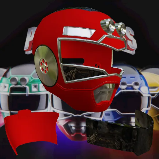 Red Turbo Ranger Inspired Helmet by Budwin | Download free STL model ...