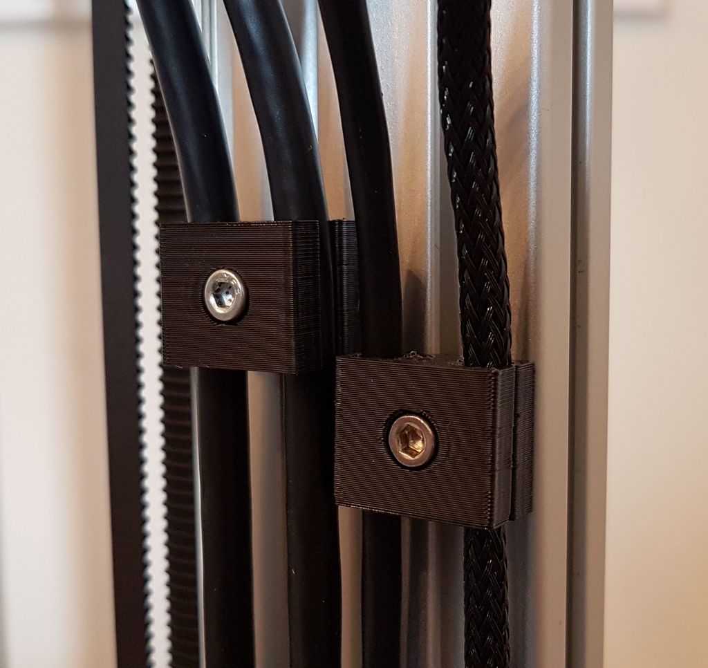 Two-part cable tidy for 3D printers by dc42 | Download free STL model ...