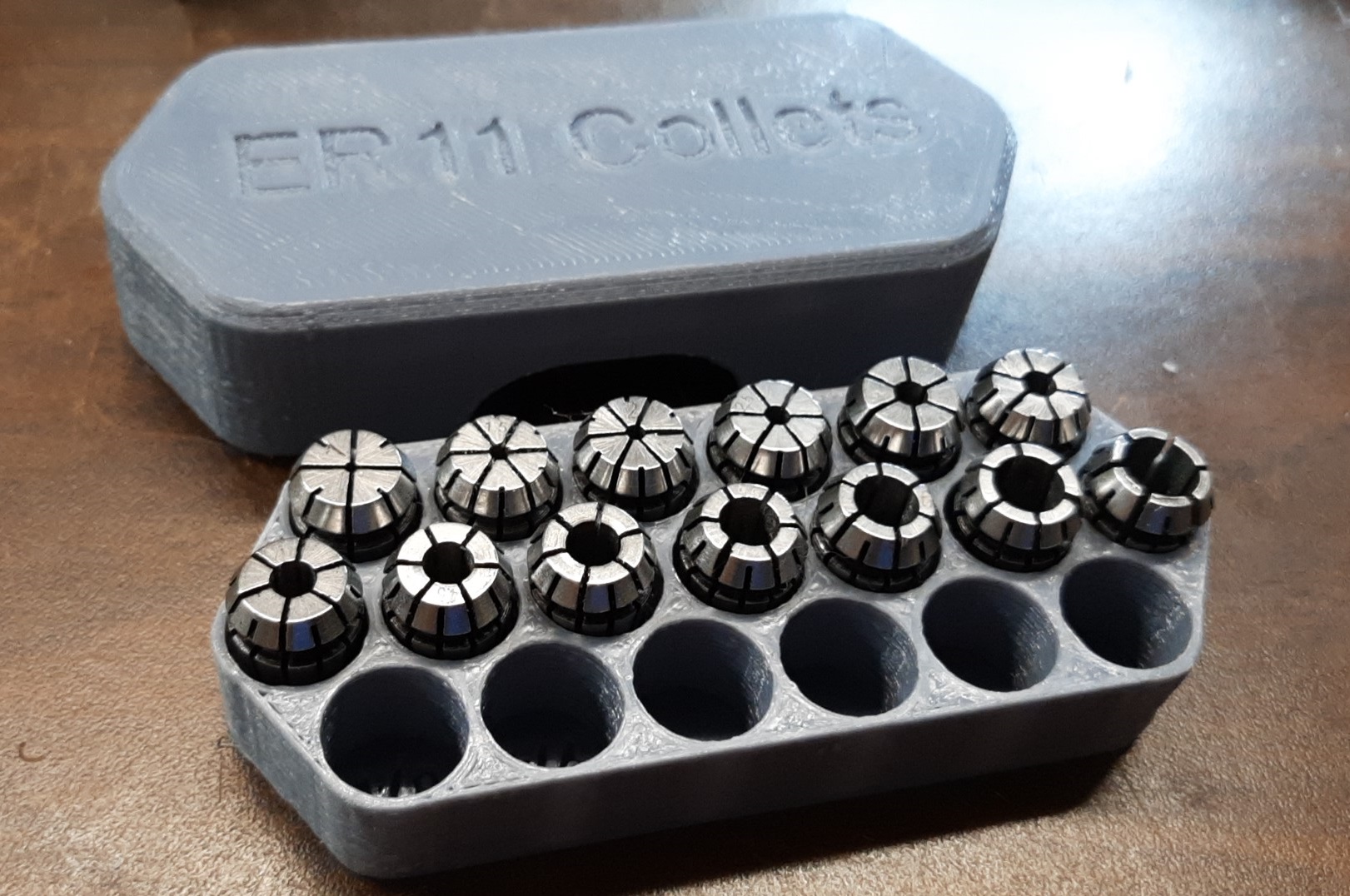 ER11 Box with label by mic2machine | Download free STL model ...