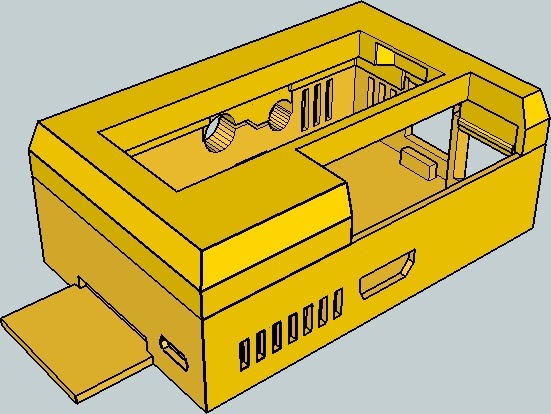Extended Raspberry Pi + Adafruit LCD Case by brockhold | Download free ...