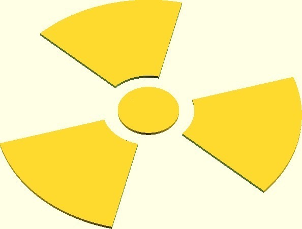 Radioactive Trefoil (OpenSCAD) by brockhold | Download free STL model ...